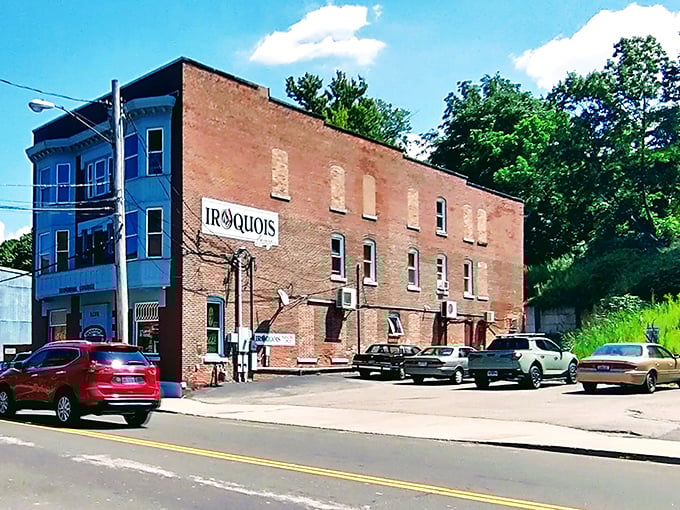 The Iroquois building stands as a testament to Ashtabula's working waterfront heritage, brick by honest brick, decade after decade.