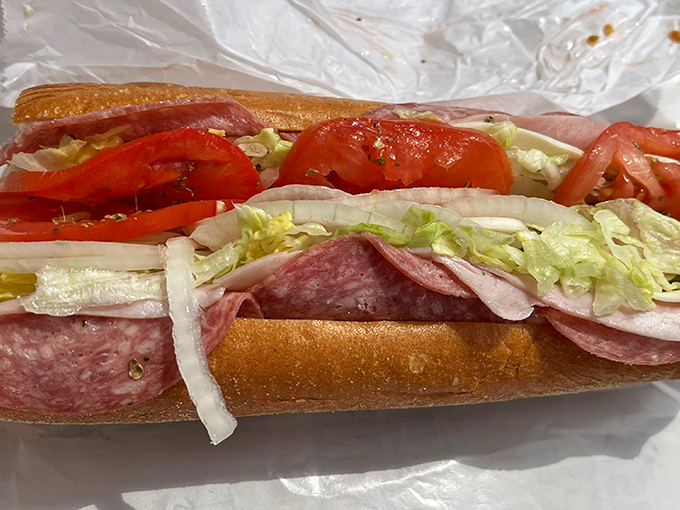 The Italian Hoagie stands as proud evidence that Geno's isn't just a one-hit wonder. This colorful masterpiece could make even a New York deli owner nod in respect.