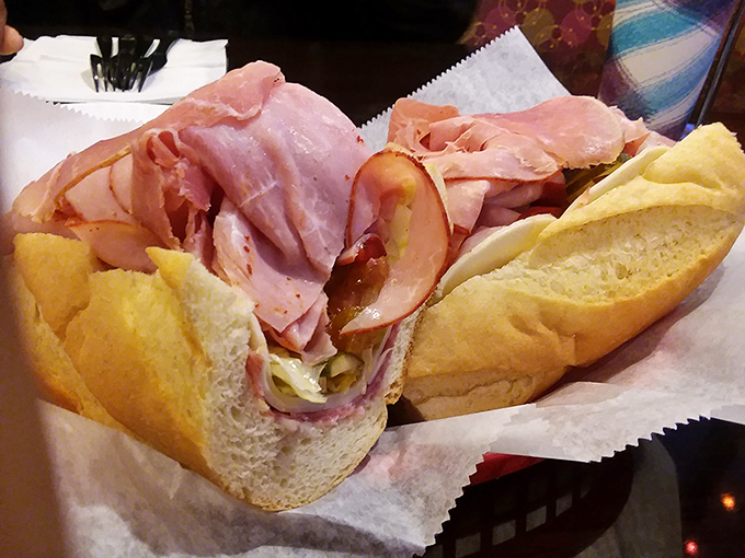 The Italian sub at Pete's doesn't skimp on the good stuff—each bite delivers a perfect harmony of meats, cheese, and that essential tang.