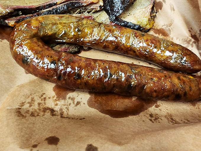 These sausages have the kind of snap that makes sound engineers jealous. Coarsely ground perfection in an edible tube.