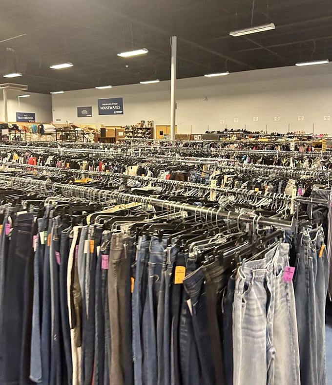 Jean therapy at its finest&mdash;rows upon rows of denim waiting for their second chance at making someone look fabulous for a fraction of retail.