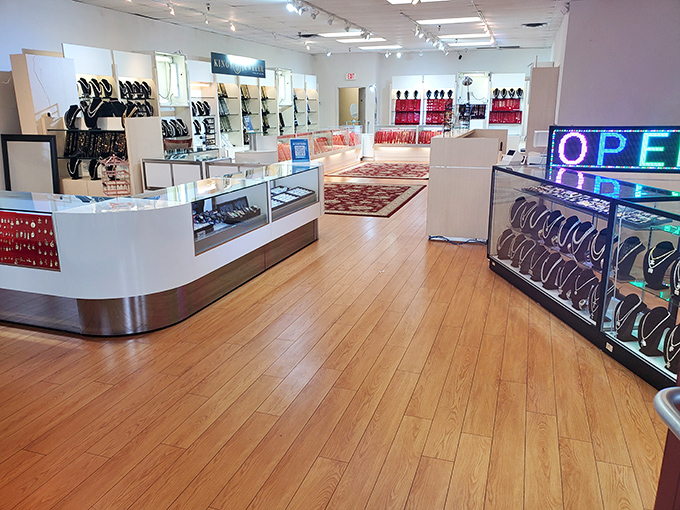 A jewelry wonderland where sparkly things beckon like sirens, promising elegance at prices that won't require a second mortgage.