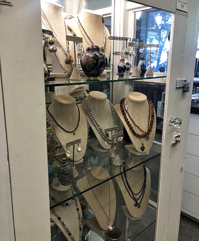 Jewelry that tells stories from another era. Each necklace waiting patiently for its second act on someone who appreciates history around their neck.