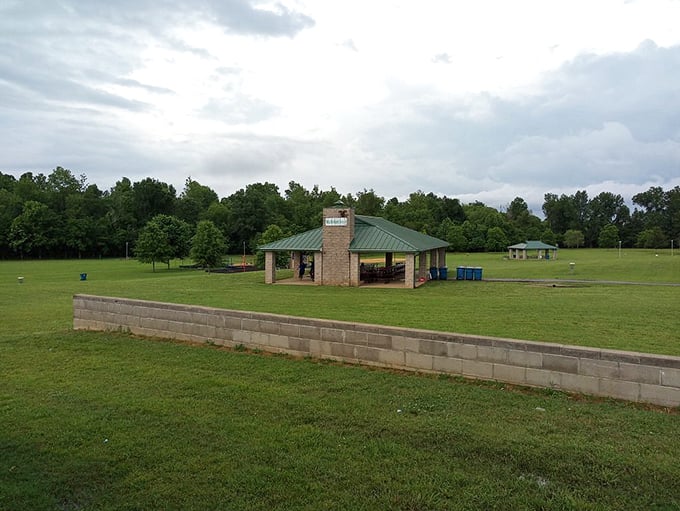 Kess Creek Park offers acres of green space where families gather without spending a fortune. The simple pavilion hosts everything from birthday parties to community events.