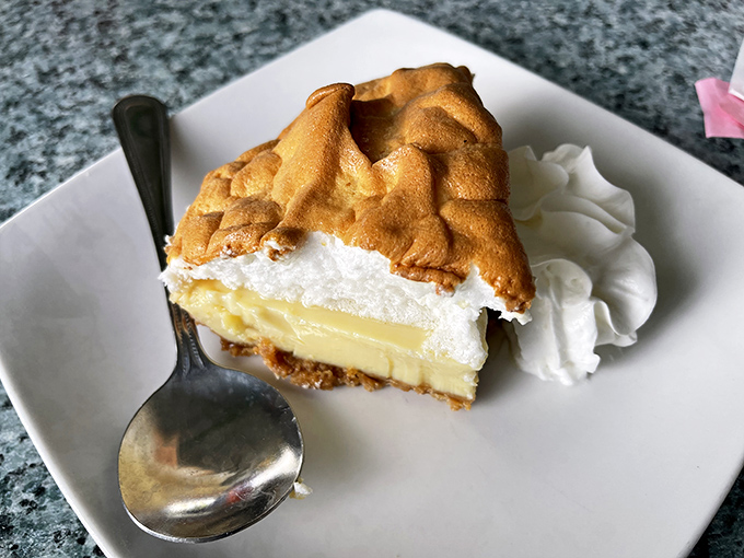 Key lime pie that strikes the perfect balance between tart and sweet, with a meringue so high it needs FAA clearance.