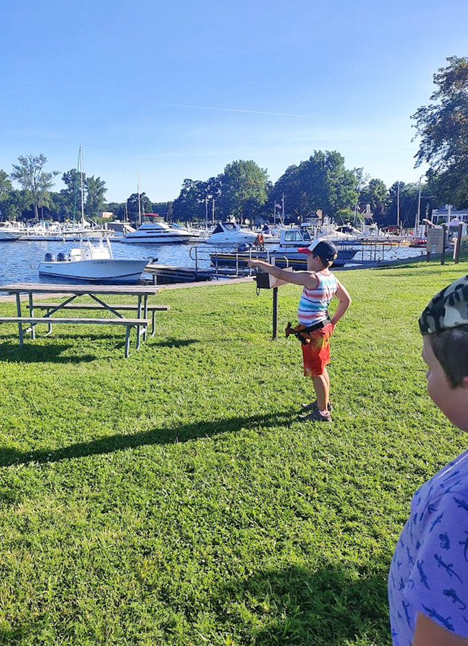 Childhood wonder meets maritime magic. Nothing beats pointing out boats with the endless blue of Lake Erie as your backdrop.