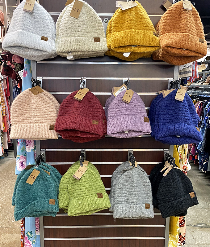 Beanie bonanza! Every color of the rainbow for your noggin, proving that keeping warm doesn't require emptying your wallet.