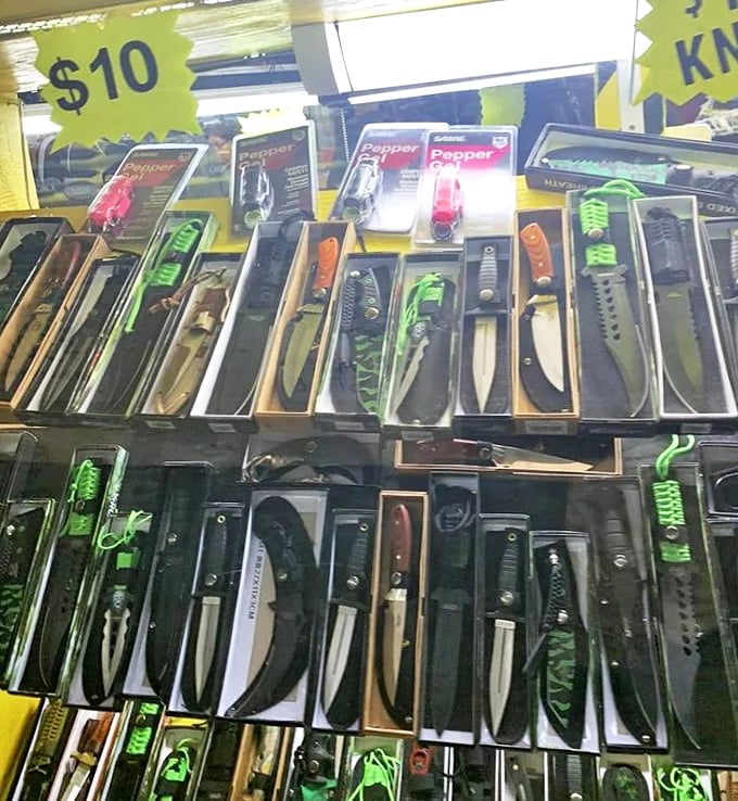 Knife displays that would make any chef or survivalist stop in their tracks. One person's cutlery collection is another's kitchen upgrade waiting to happen.