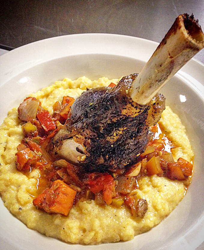 When a lamb shank meets creamy polenta, magic happens. This dish is what comfort food aspires to be when it grows up.