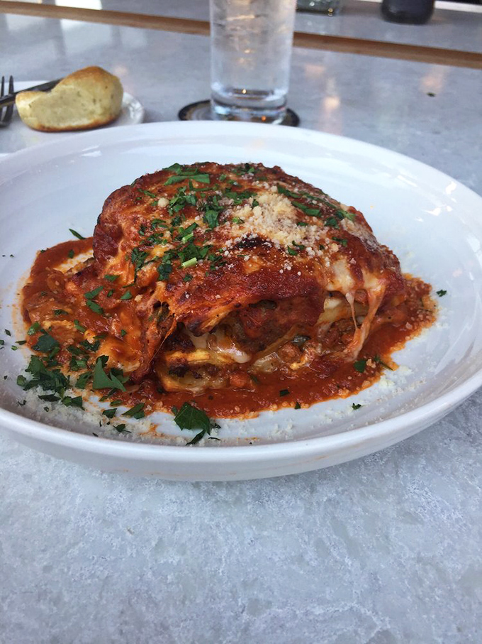 Lasagna that doesn't know the meaning of restraint&mdash;layers of pasta, cheese, and sauce in a glorious monument to comfort food.