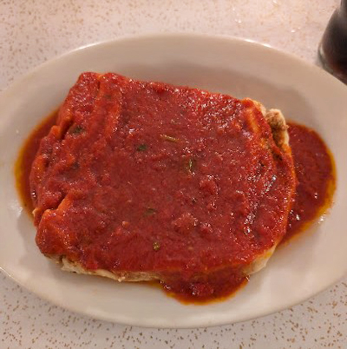 Lasagna that doesn't need height to impress—just layers of flavor and a blanket of sauce that makes you want to cancel all afternoon appointments.