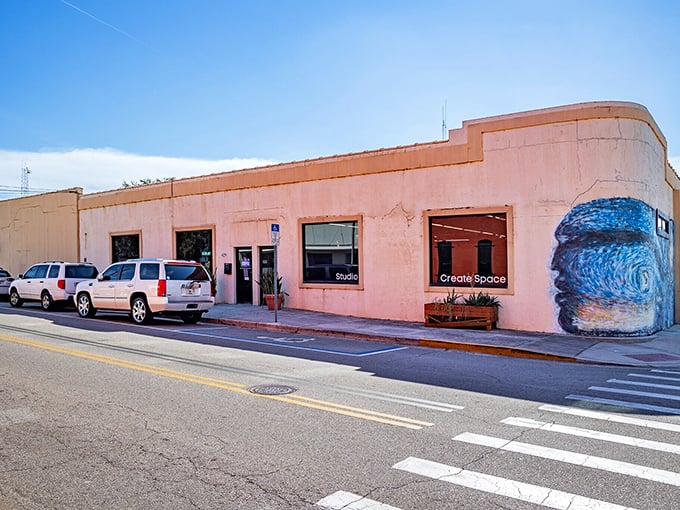 The pink-hued Create Space building doesn't just house art &ndash; it wears it proudly on its exterior, like Florida's answer to a Parisian art caf&eacute;.