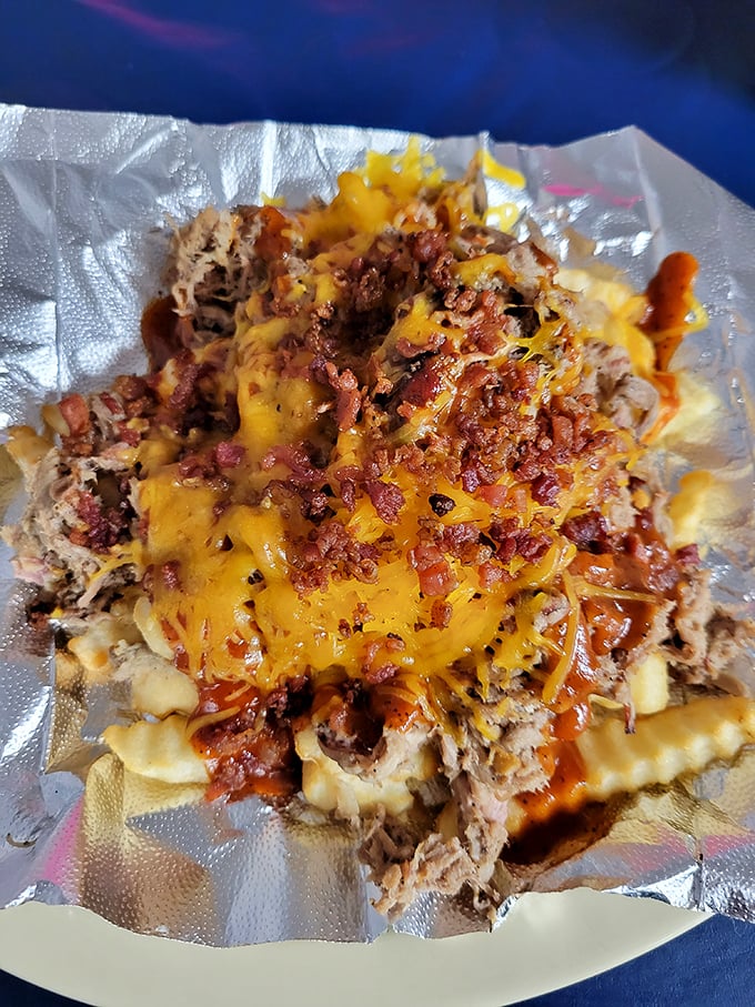 These loaded BBQ fries turn a simple side dish into a full-contact sport with your taste buds.