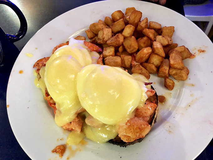 Lobster Benedict that proves even at 3 AM, Boston refuses to compromise on seafood excellence. That hollandaise is liquid gold.