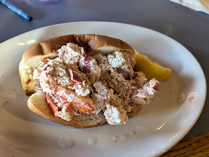A lobster roll that speaks Maine's native language &ndash; simple, generous, and letting that sweet lobster meat do all the talking.