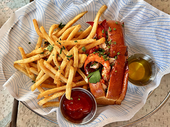 That golden lobster roll with its mountain of fries isn't just lunch&mdash;it's a love letter to New England delivered to California.