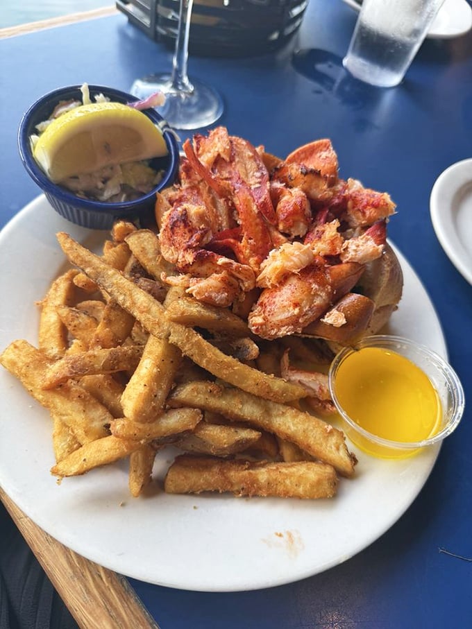 Lobster and fries&mdash;the beach vacation romance that never ends. Golden fries playing wingman to sweet, succulent lobster meat.