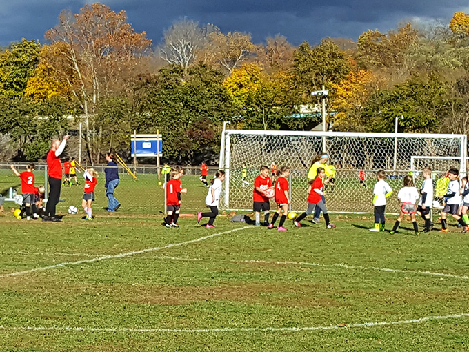 Saturday soccer in Lewistown&mdash;where kids learn teamwork, parents cheer wildly, and nobody's checking real estate apps during halftime.