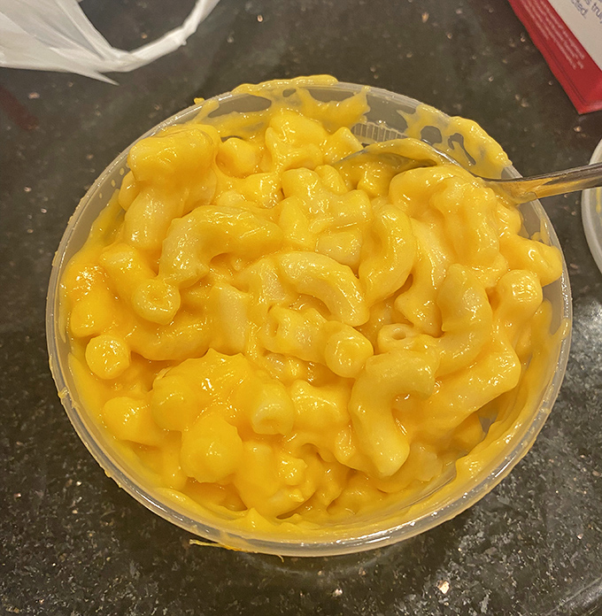 This mac and cheese isn't trying to be fancy with truffle oil or lobster &ndash; it's just being its best, gloriously cheesy self, and that's more than enough.