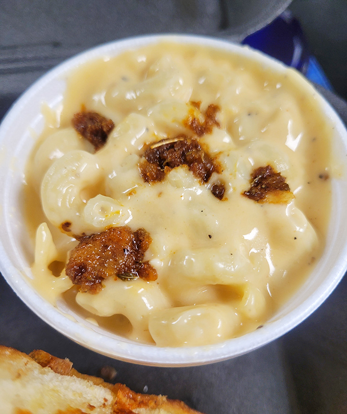 Mac and cheese that doesn't just accompany the barbecue&mdash;it demands equal billing with those crispy burnt ends playing hide and seek.