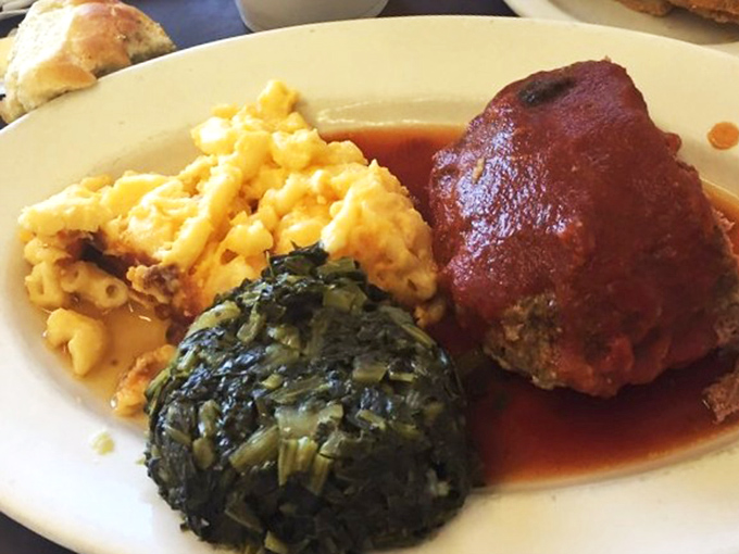 Meatloaf, mac and cheese, and collard greens&mdash;the holy trinity of Southern comfort that makes Monday feel like a warm hug.