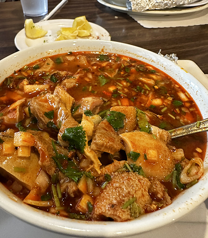 This steaming bowl of menudo is the kind of traditional comfort food that warms you from the inside out.
