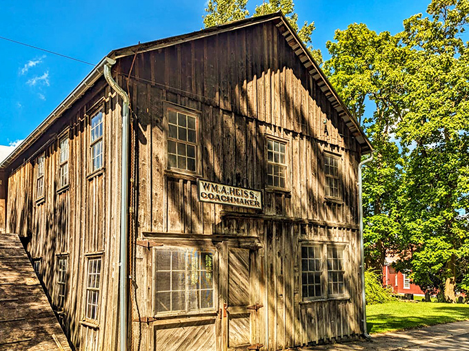 The Mifflinburg Buggy Company workshop stands as a wooden time capsule, preserving the craftsmanship that once made this town America's buggy-building capital.
