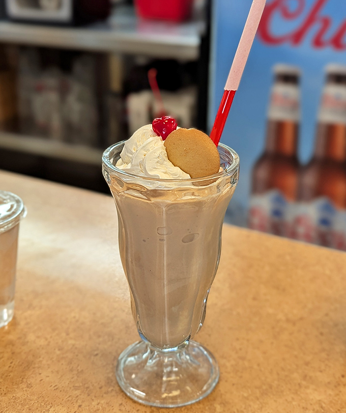 When your milkshake brings all the nostalgia to the yard, complete with whipped cream and a cherry finale.