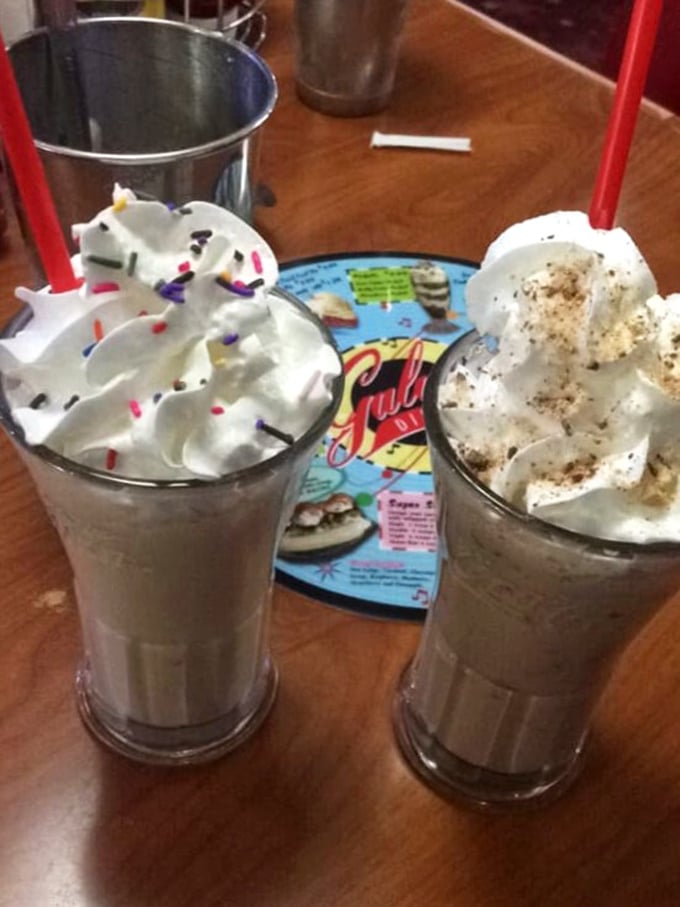 These aren't just milkshakes; they're architectural achievements with whipped cream skyscrapers. The sprinkles aren't decoration&mdash;they're confetti celebrating your excellent life choices.