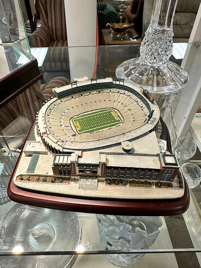 For the sports fanatic who can't afford season tickets&mdash;a miniature Lambeau Field that never runs out of beer.