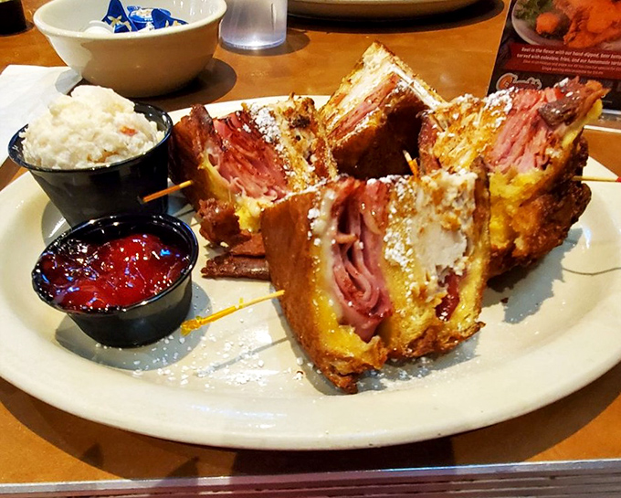 Monte Cristo sandwiches: where breakfast and lunch hold hands and jump into the deep fryer together. Sweet, savory, and worth every napkin.