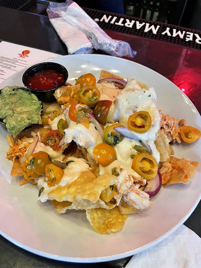 Nachos that could feed a zombie horde. The colorful jalape&ntilde;os and melty cheese create a flavor explosion that's anything but scary&mdash;unless you're counting calories.