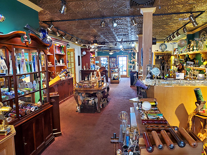 Nellie Bly Kaleidoscopes turns shopping into a psychedelic adventure, with treasures that would make Alice's Wonderland seem positively ordinary by comparison.