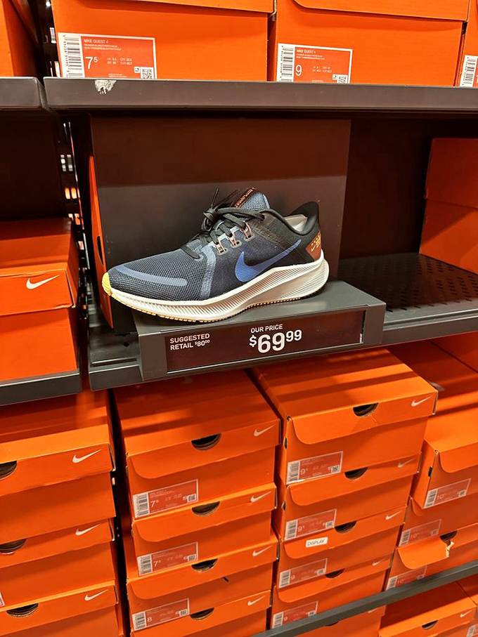 Nike sneakers at outlet prices make athletic dreams affordable for weekend warriors and couch potatoes alike.