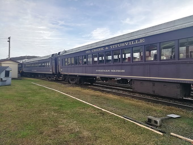 All aboard the Oil Creek & Titusville Railroad, where nostalgia comes with comfortable seats and stunning valley views.