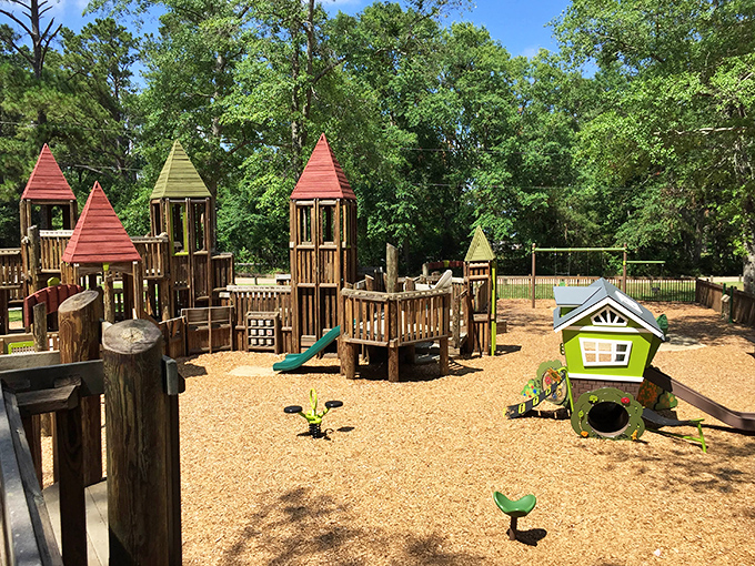 Old Creek Town's wooden castle playground proves that in Eufaula, even the kids' entertainment comes with a touch of whimsy and imagination.
