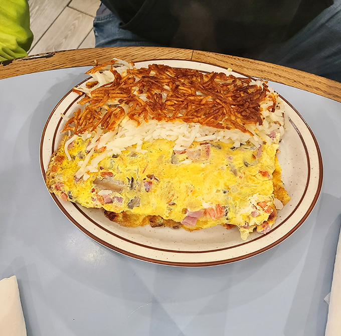 When your omelet needs its own zip code, you know you've found serious breakfast territory. 