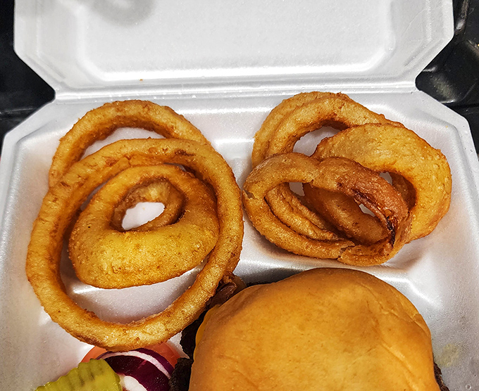 These aren't just onion rings; they're golden halos of flavor waiting to transport you to fried food nirvana.