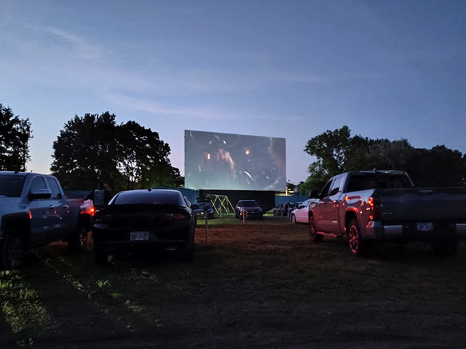 Dawn reveals the sleeping giant&mdash;a blank screen waiting patiently for sunset to bring it roaring back to life.