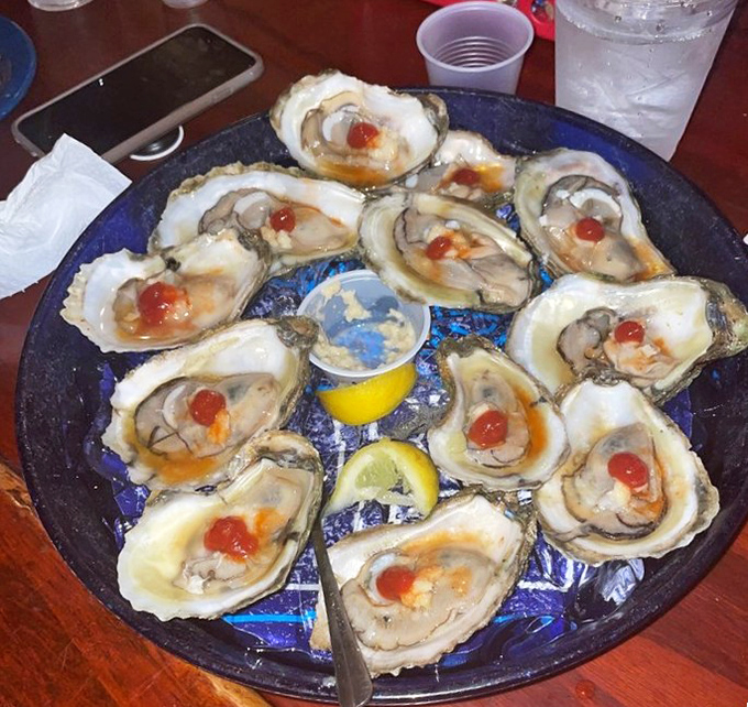 These oysters aren't just served &ndash; they're presented like the coastal jewels they are. Each one a perfect little package of briny delight.