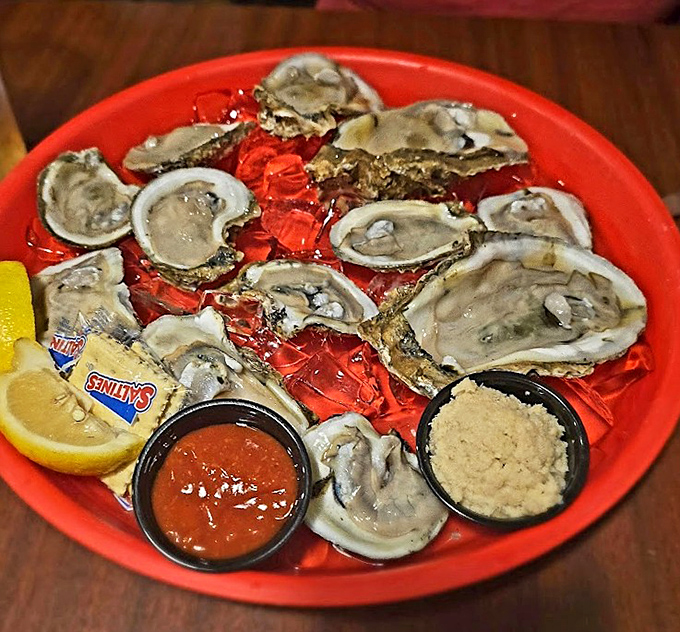 Fresh oysters on the half shell &ndash; nature's perfect appetizer. The ocean's version of "I brought you a little something."