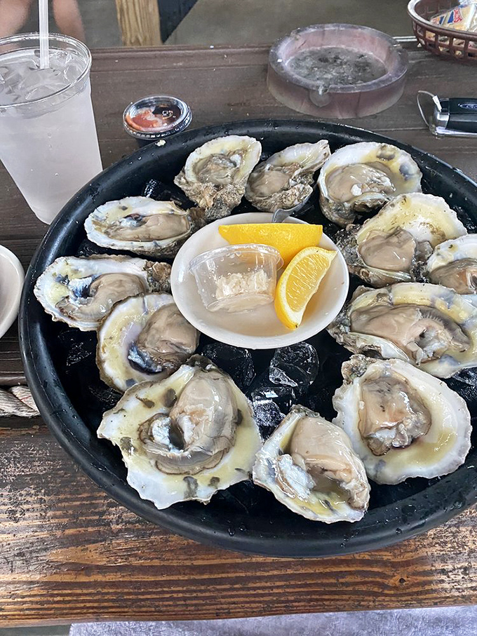 These oysters aren't just fresh; they're a briny time machine to the exact moment they were plucked from Gulf waters.