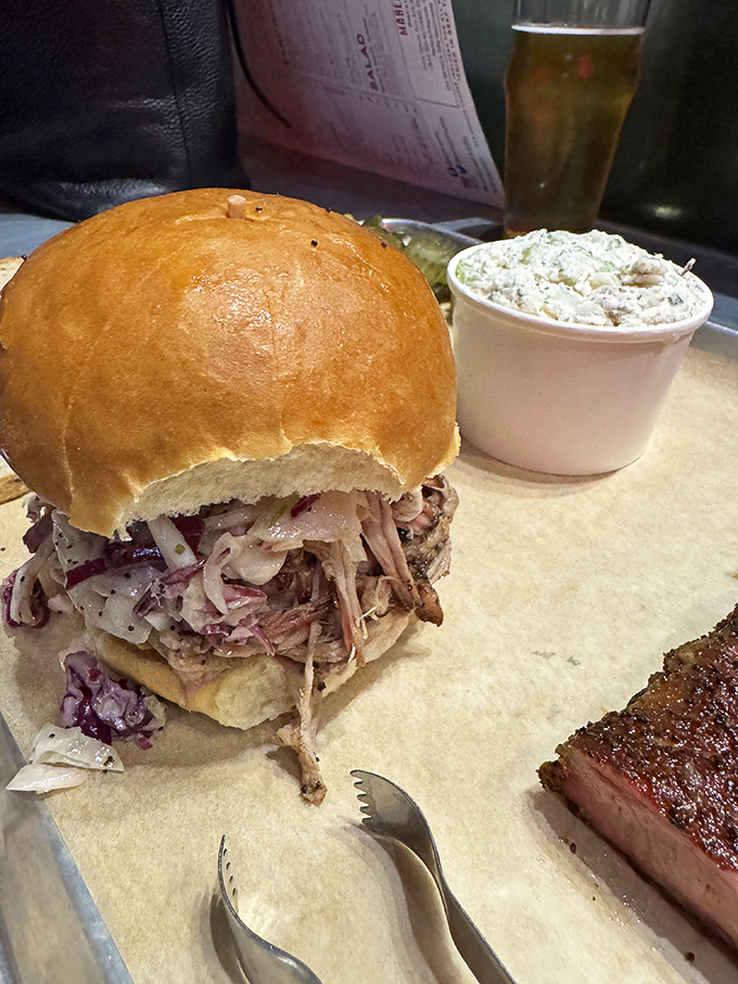 This sandwich doesn't just satisfy hunger&mdash;it creates memories. Piled high with tender meat and tangy slaw on a pillowy bun, it's Cleveland's answer to "What's for lunch?" 