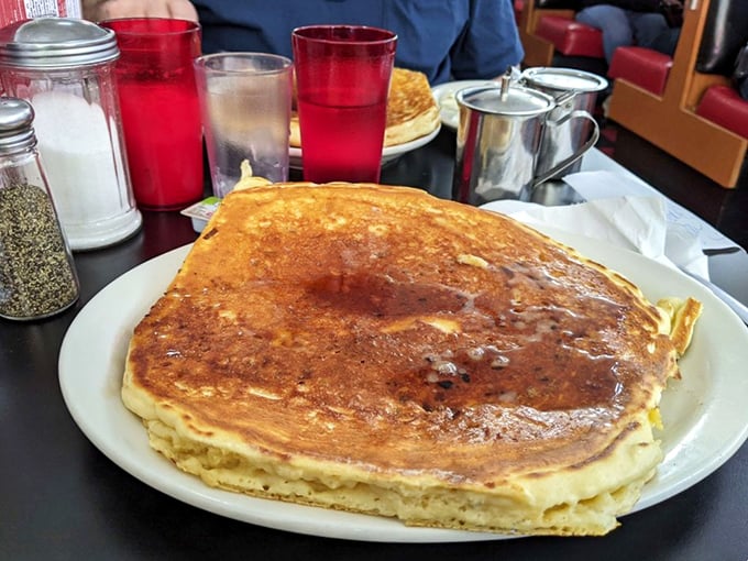 This pancake isn't just big, it's Iowa big &ndash; the kind that makes you wonder if they're growing wheat specifically for this purpose.