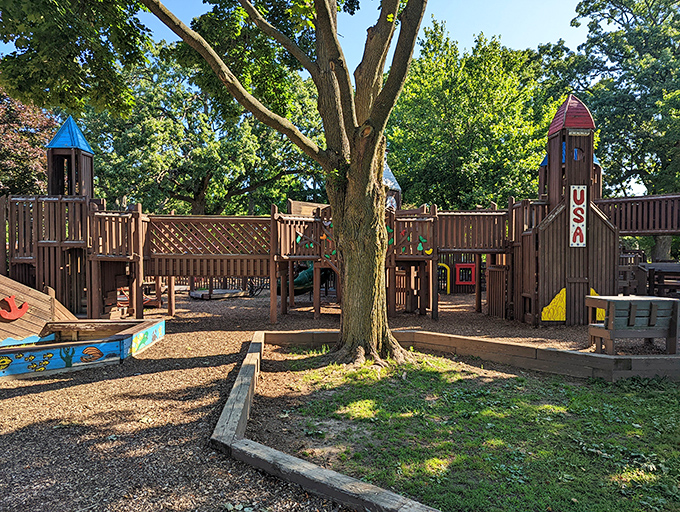 At Parkhurst Park, kids climb and explore while grandparents enjoy the luxury of sitting down without checking their bank accounts first.