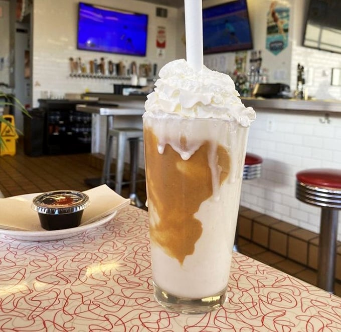 The milkshake that launched a thousand diets—and ended them just as quickly. Thick enough to require serious straw commitment.