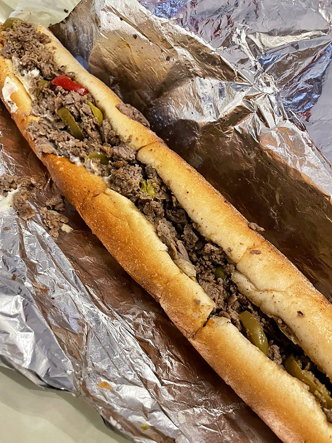 This isn't just a cheesesteak &ndash; it's a Philly handshake in food form, complete with hot peppers that add just enough kick to wake up your taste buds.