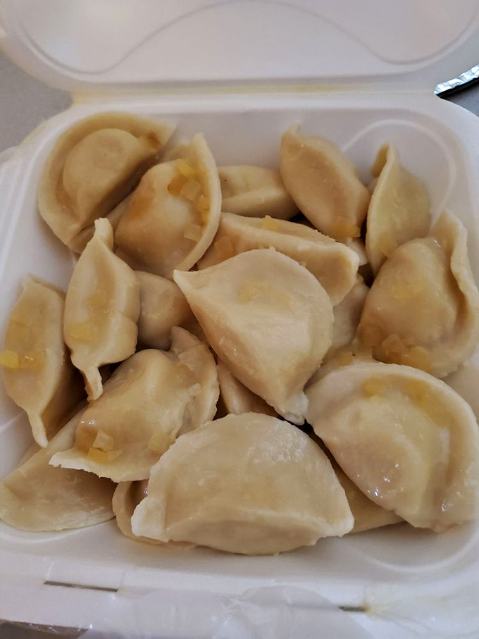 Pierogi perfection in its purest form. These plump dumplings are what clouds would taste like if clouds were filled with potato and cheese.