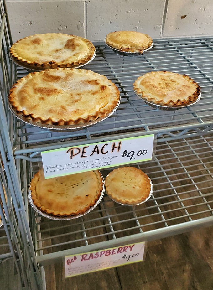 Pie perfection doesn't need fancy packaging&mdash;just golden crusts cradling seasonal fruits that were probably growing in nearby fields just days ago.