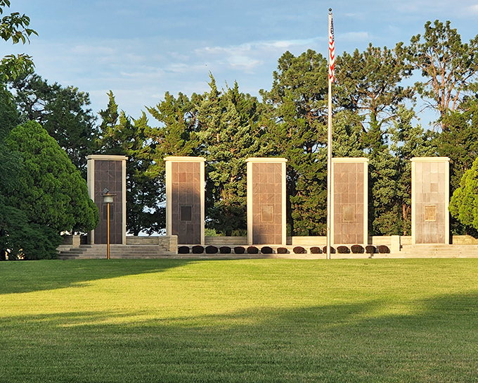 The Place of Meditation offers a moment of reflection amid manicured grounds. Kansas knows that sometimes the most profound luxury is simply peace and quiet.